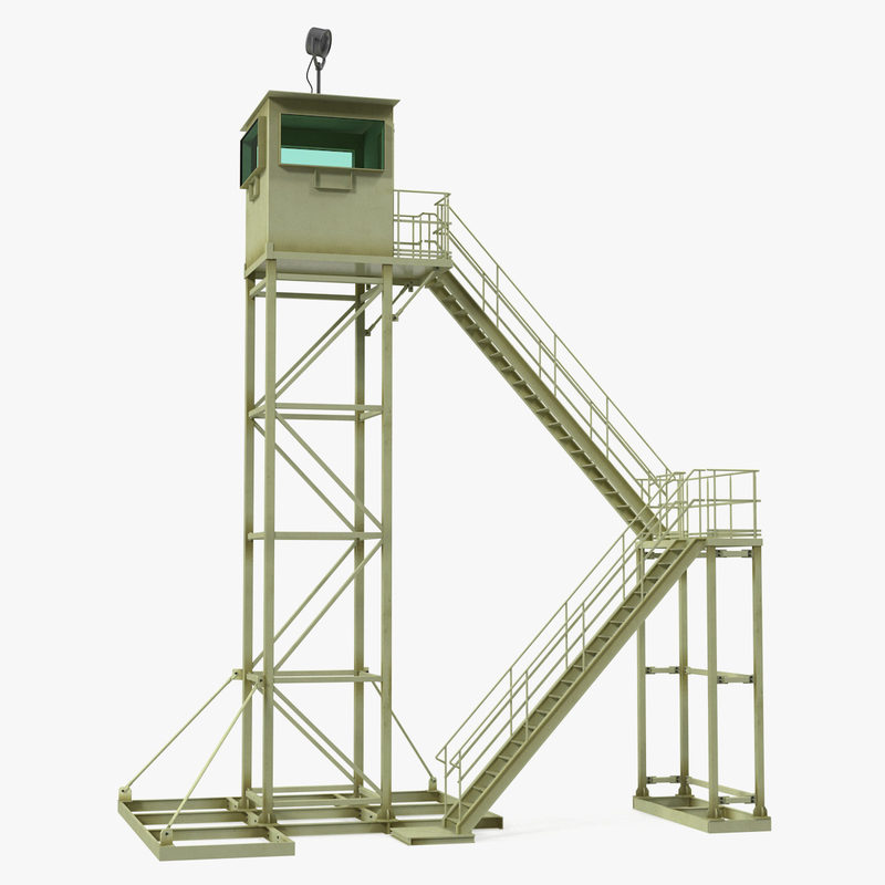 Military observation tower 3D model - TurboSquid 1415972
