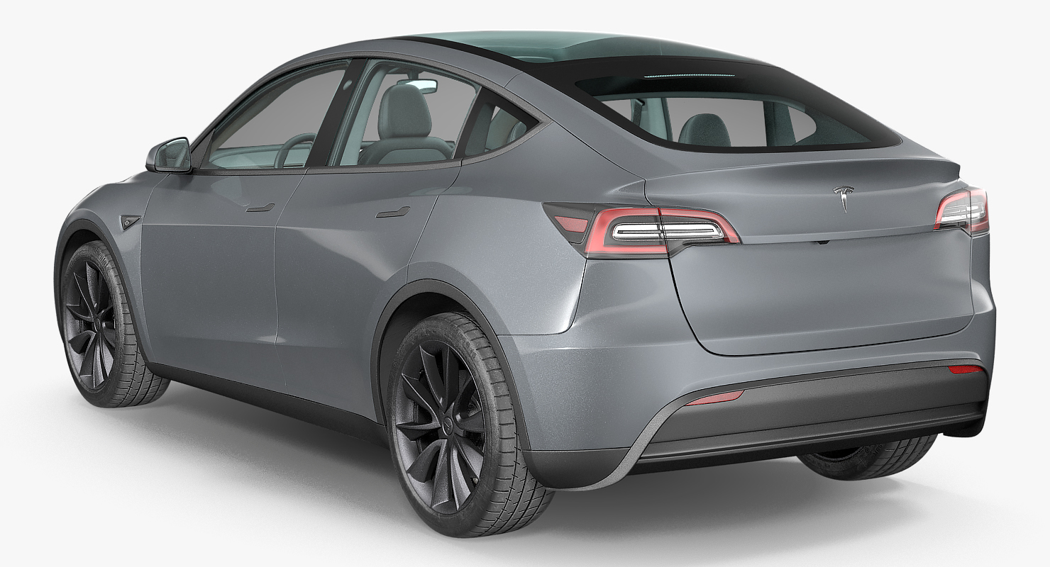 Tesla y silver modeled 3D model - TurboSquid 1415967