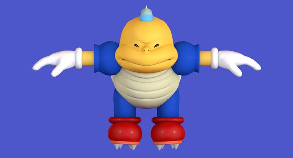 Chargin chuck football super mario 3D - TurboSquid 1416006