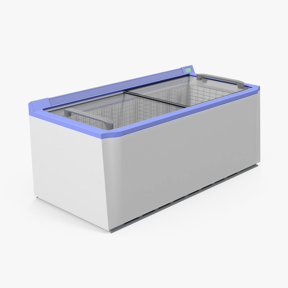 3D glass display chest freezer model - TurboSquid 1416219
