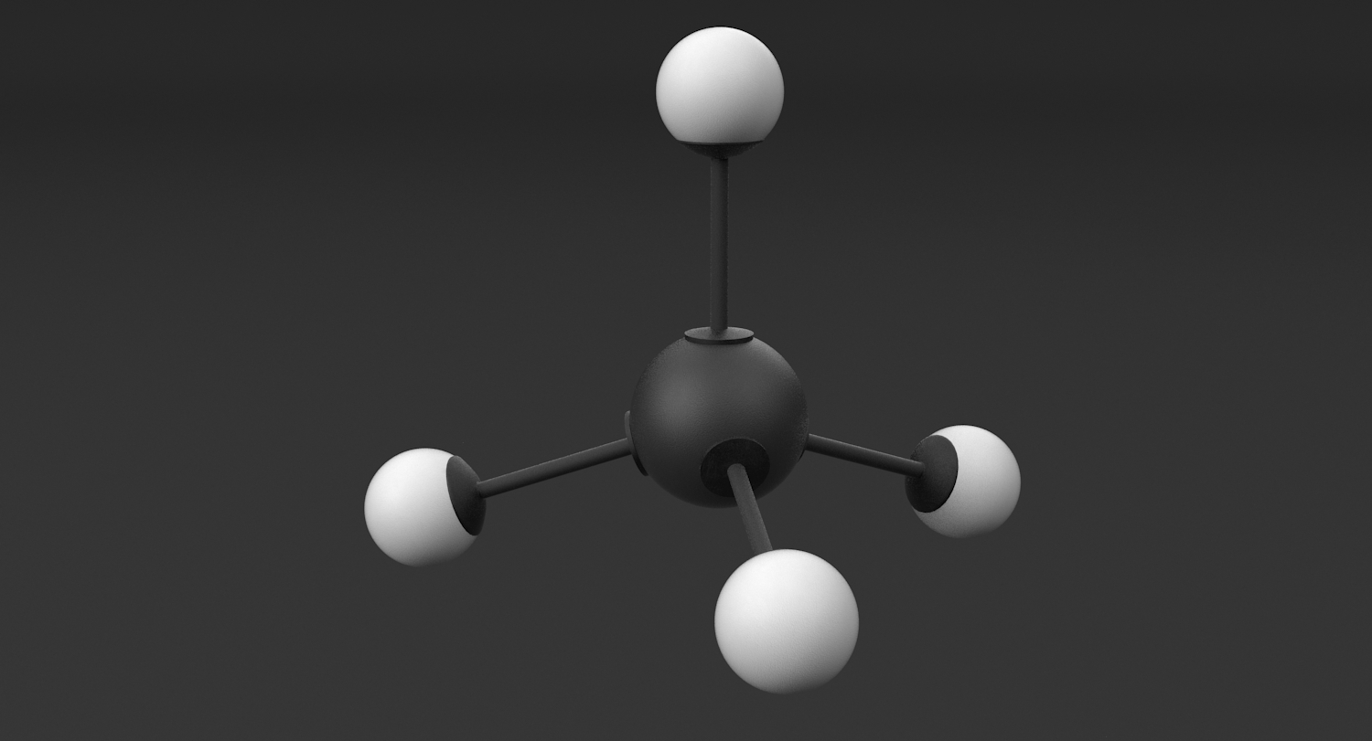 Methane molecule 3D model - TurboSquid 1416058