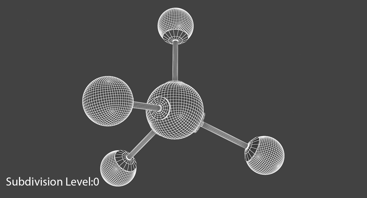 Methane molecule 3D model - TurboSquid 1416058