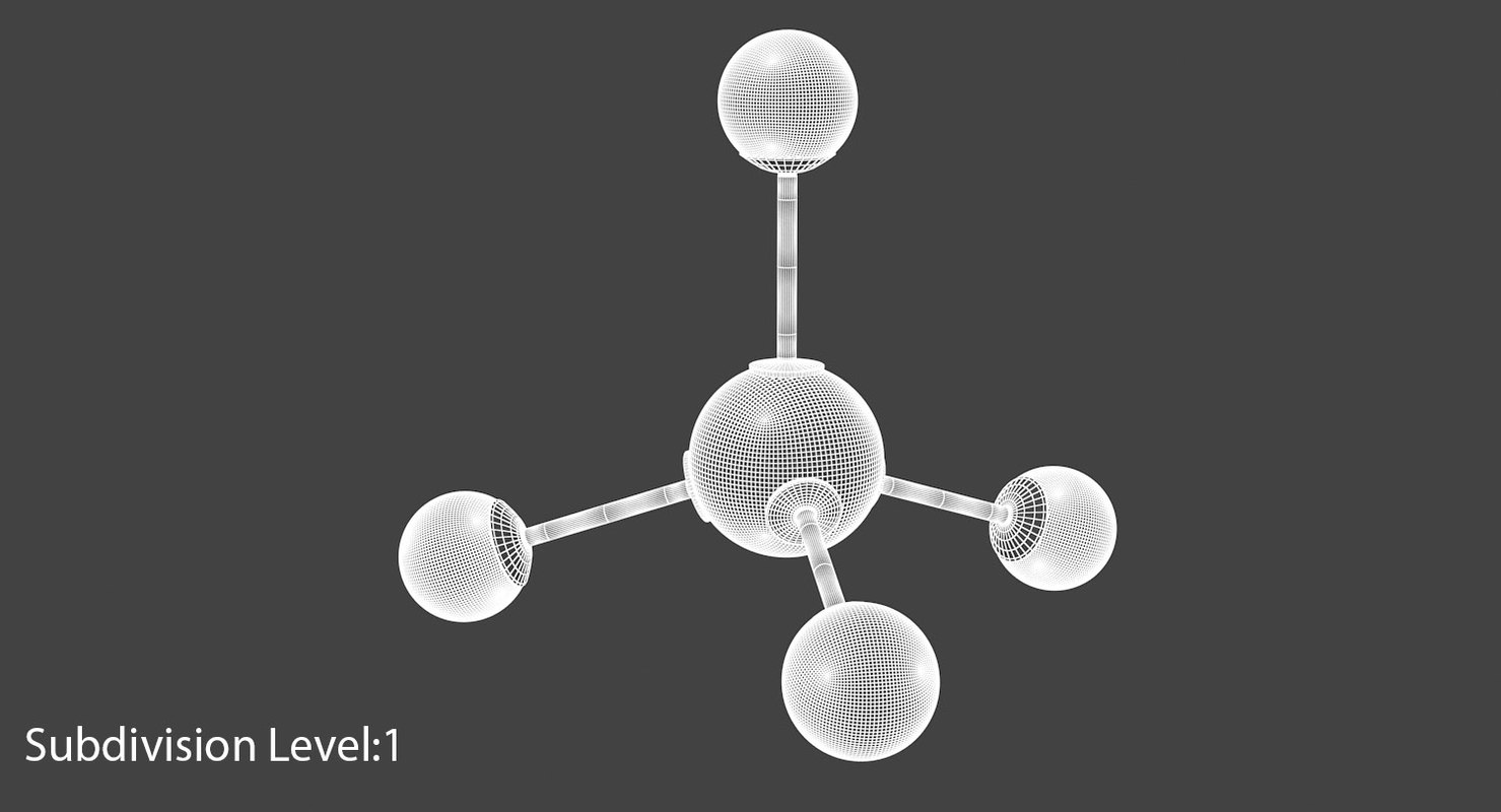 Methane molecule 3D model - TurboSquid 1416058