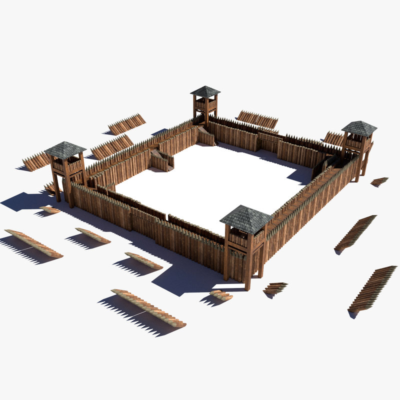 3D modular fort fortress model - TurboSquid 1416068