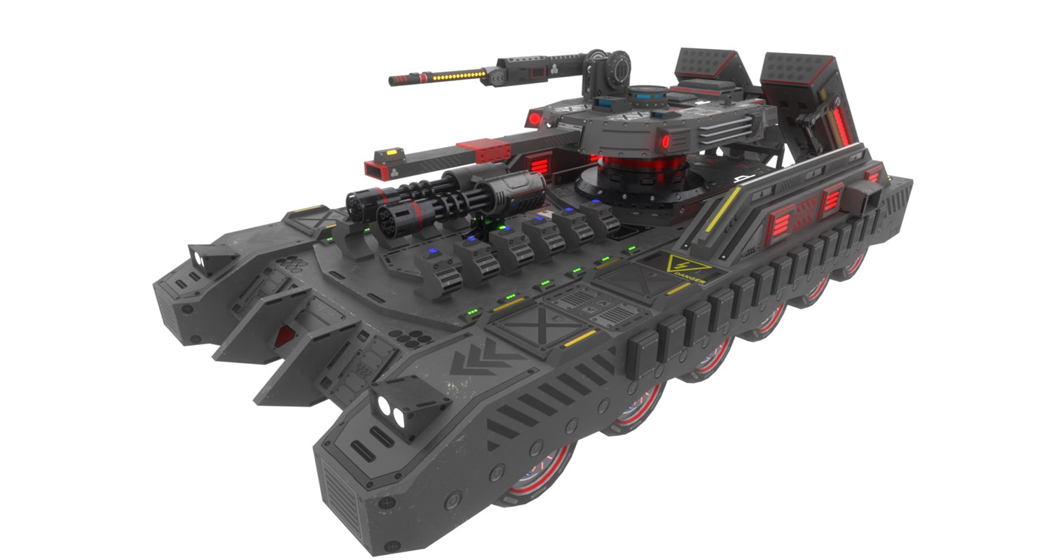 3D sci-fi tank model - TurboSquid 1360343