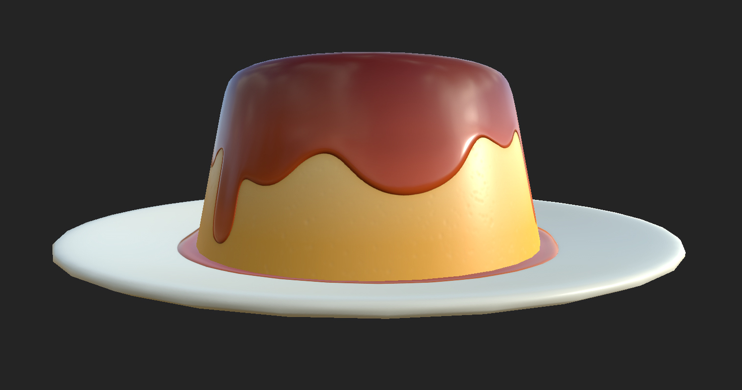 Pudding cartoon 3D model - TurboSquid 1416162