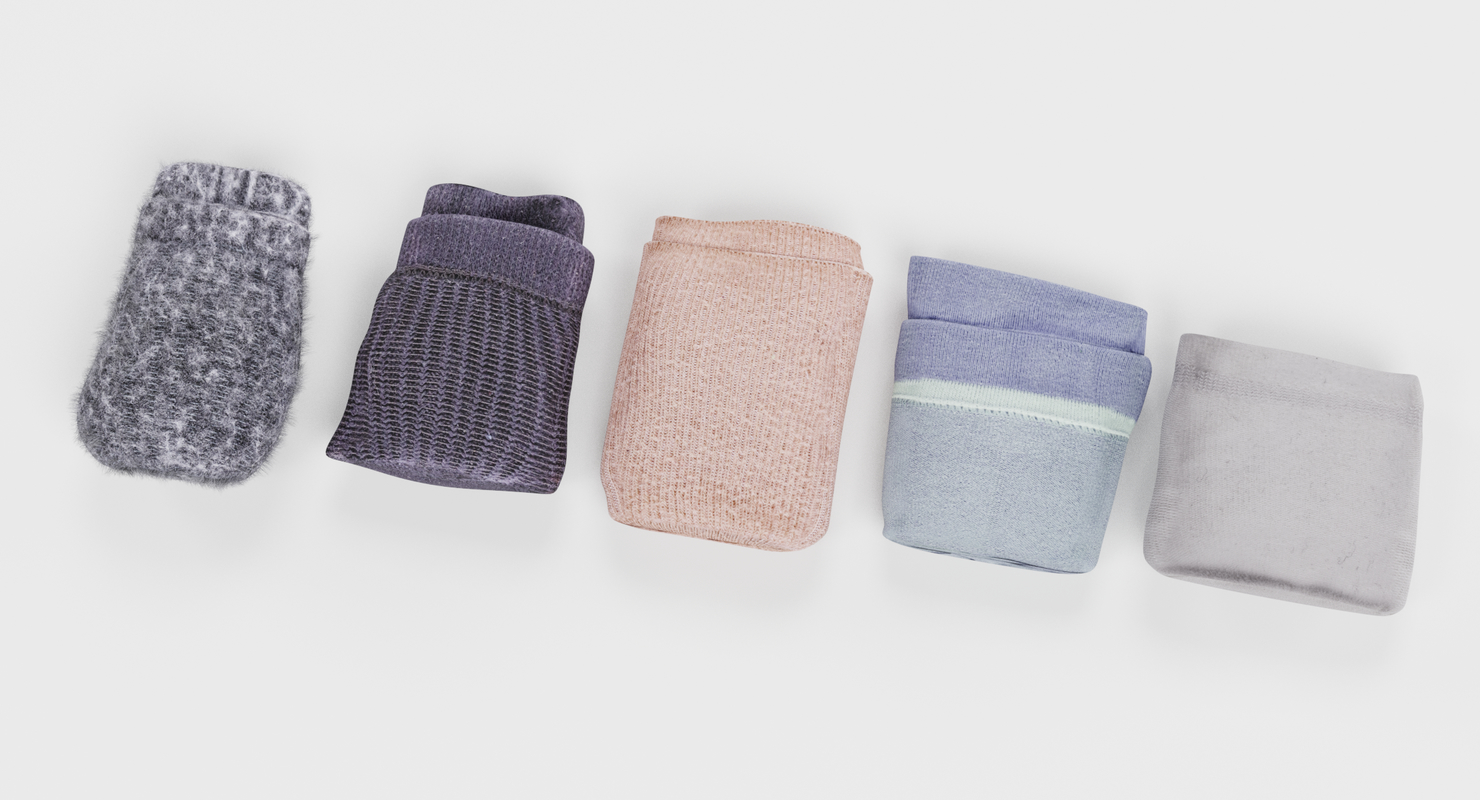 Folded socks set 3D - TurboSquid 1416166