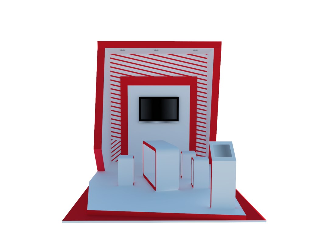 3D modern minimal booth expo model - TurboSquid 1416337