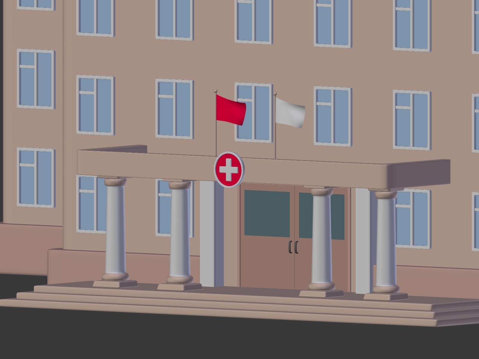 Cartoon hospital 3D - TurboSquid 1416371