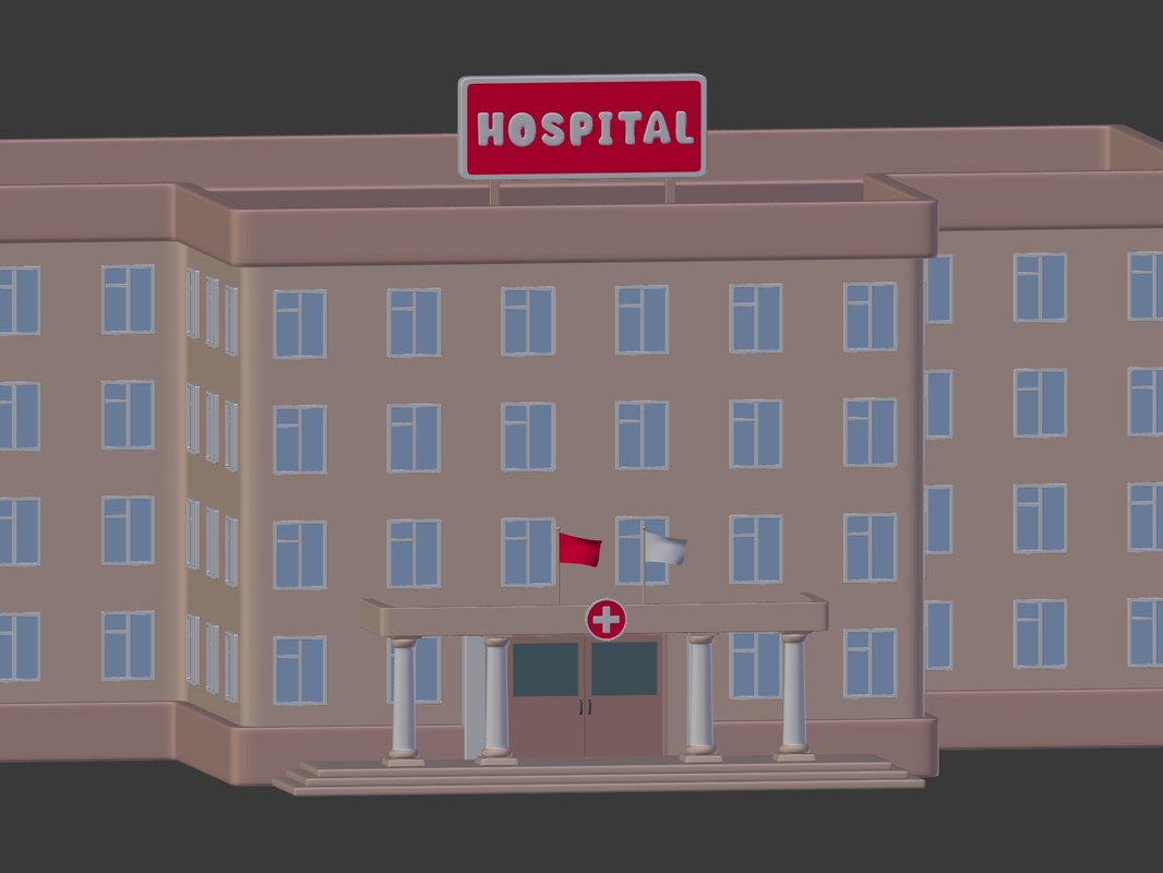 Cartoon hospital 3D - TurboSquid 1416371