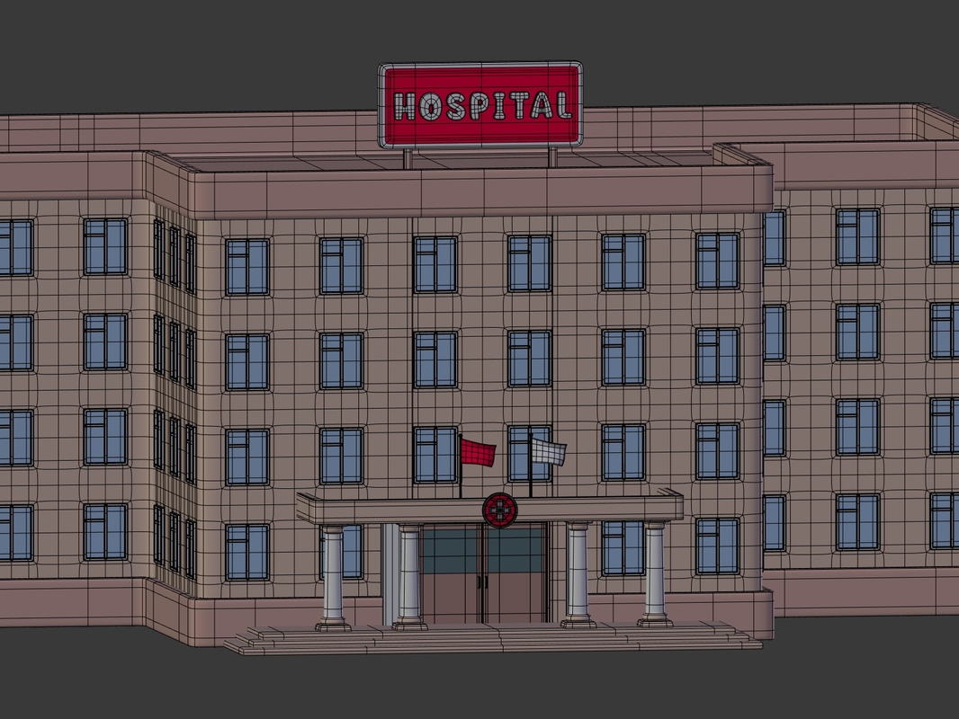 Cartoon hospital 3D - TurboSquid 1416371