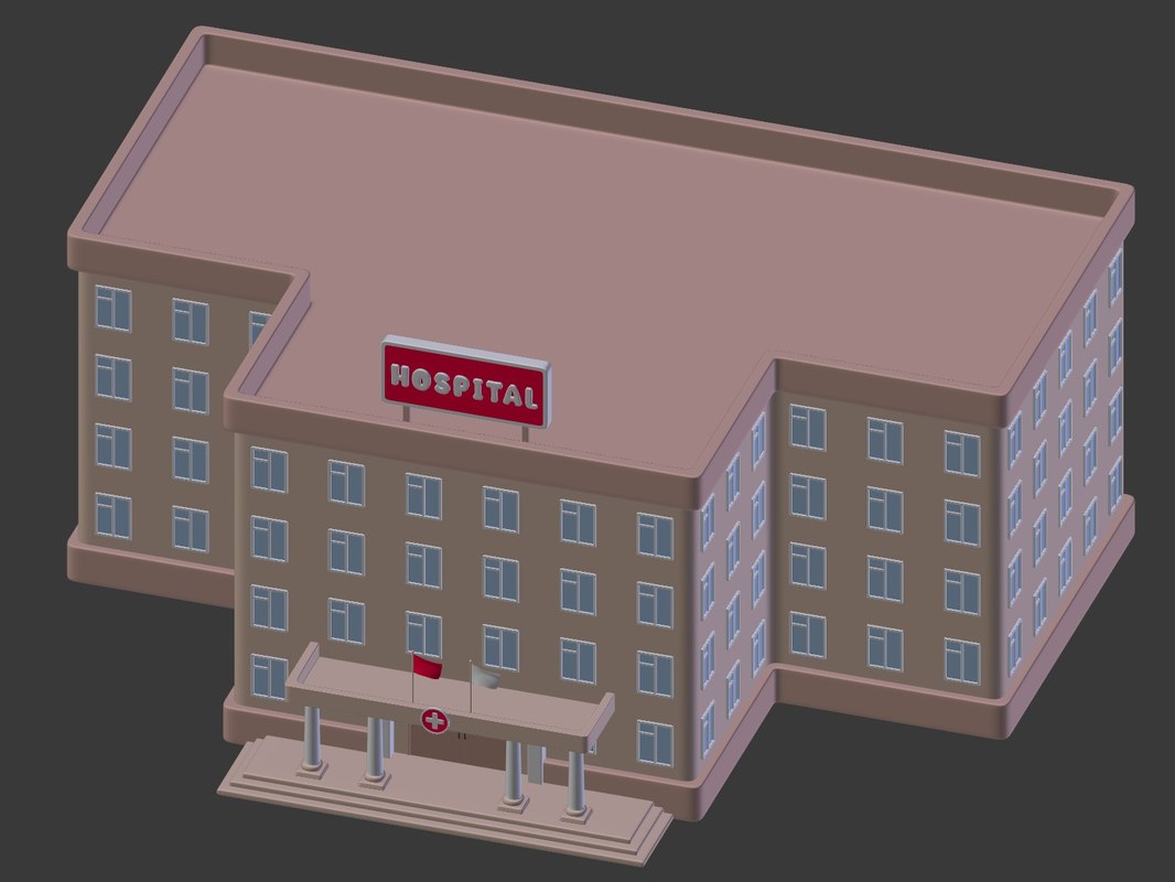 Cartoon hospital 3D - TurboSquid 1416371