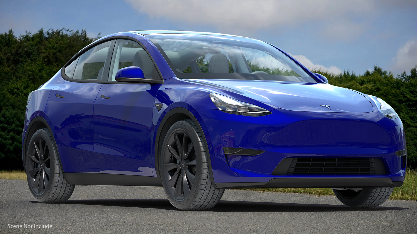 Tesla y blue modeled model - TurboSquid 1416926