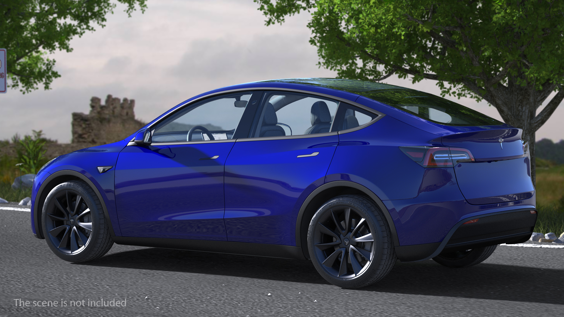 Tesla y blue modeled model - TurboSquid 1416926