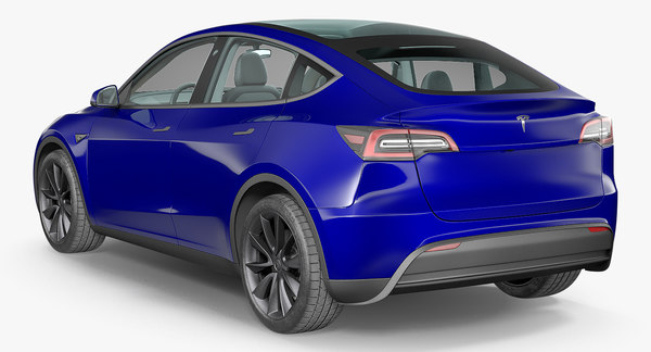 Tesla y blue modeled model - TurboSquid 1416926