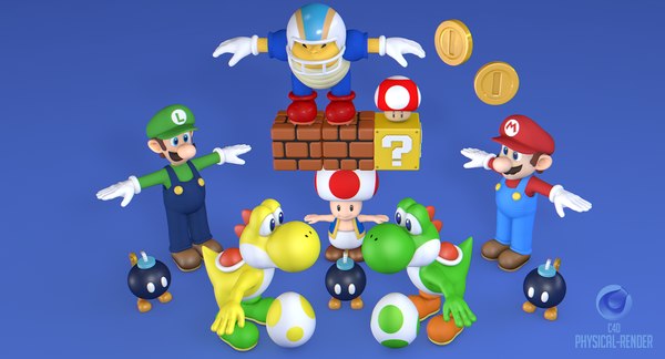 Mini pack super mario 3D model - TurboSquid 1416432