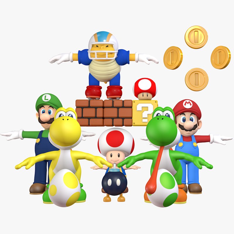 Mini pack super mario 3D model - TurboSquid 1416432