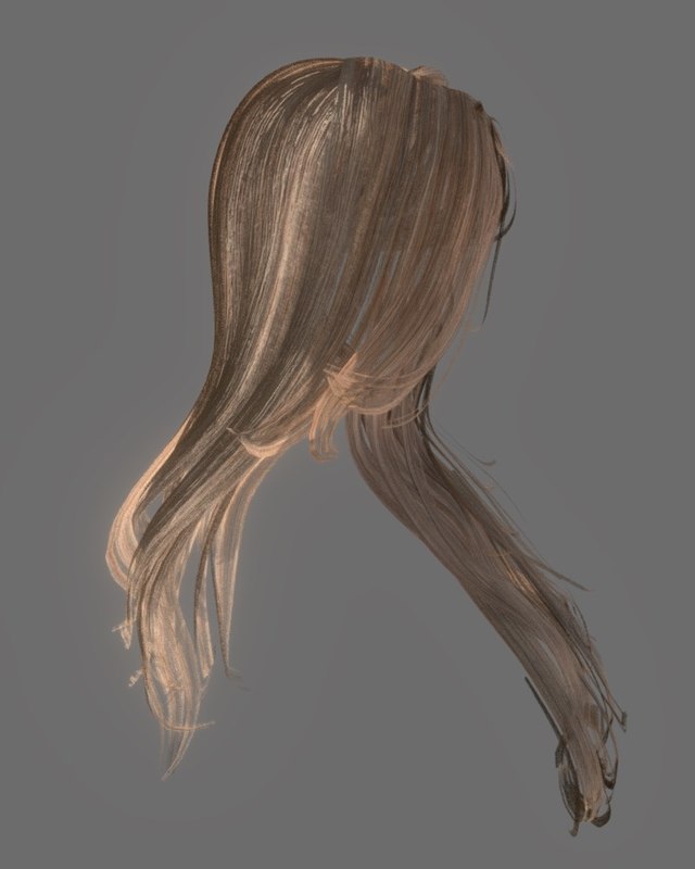 3D female hairstyle hair model - TurboSquid 1416505