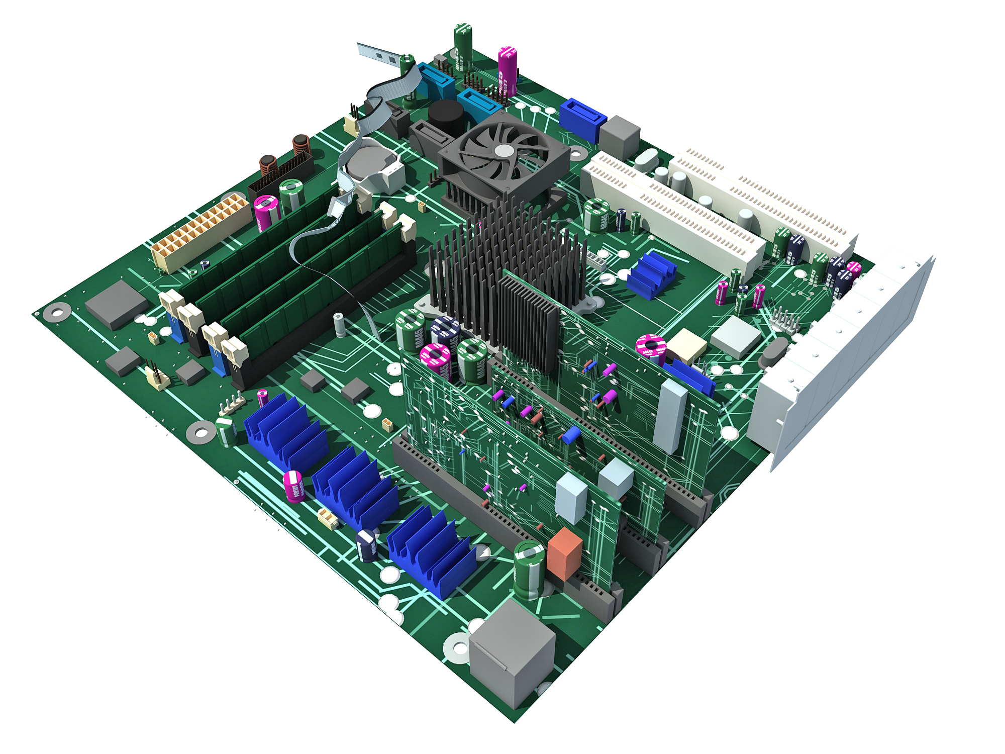 motherboard 3d model