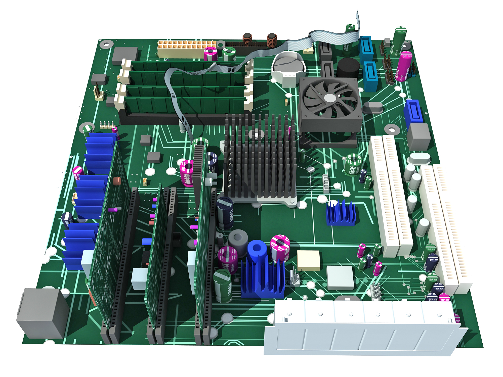 motherboard 3d model