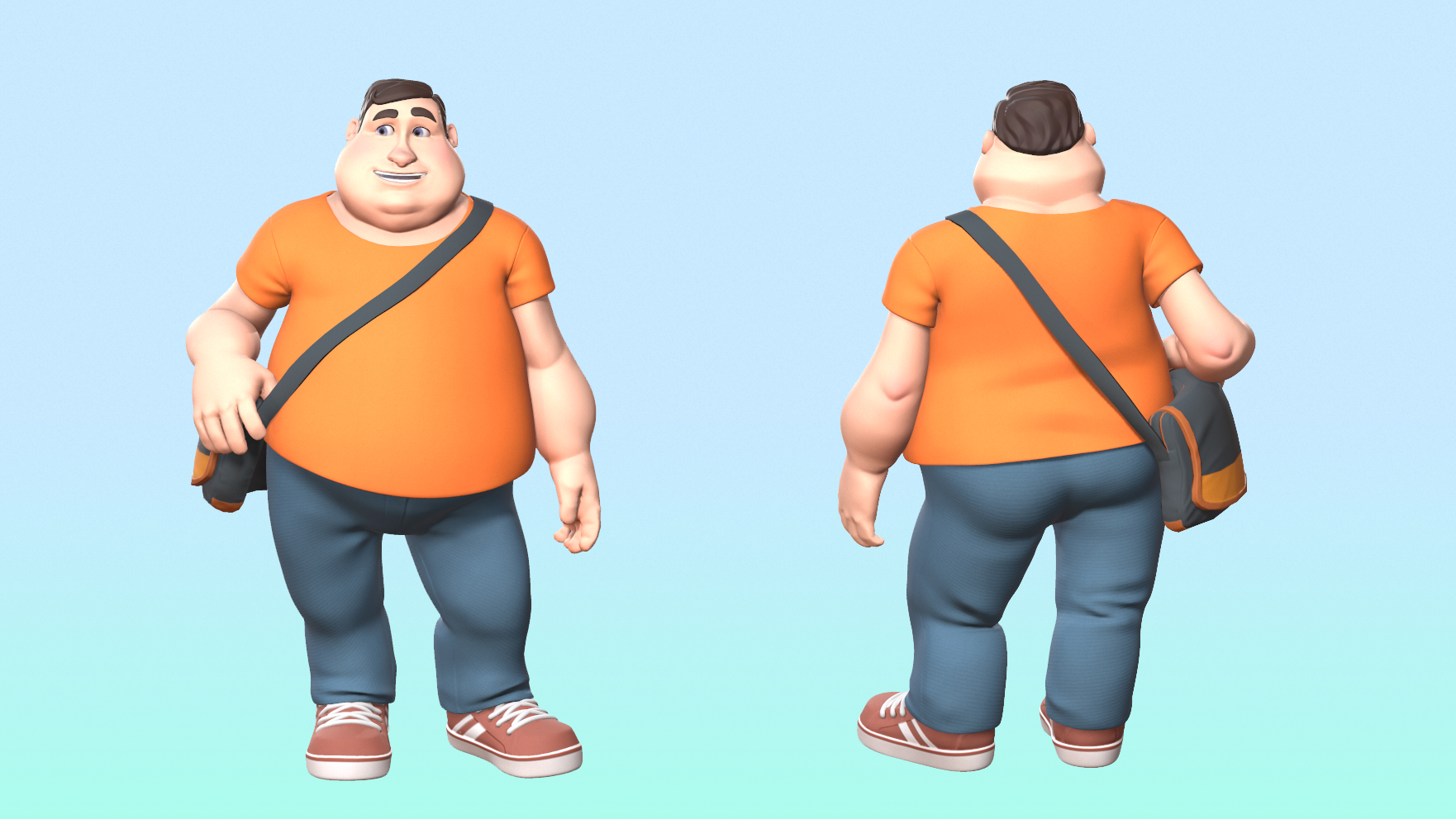 Chubby male character 3D model - TurboSquid 1416957