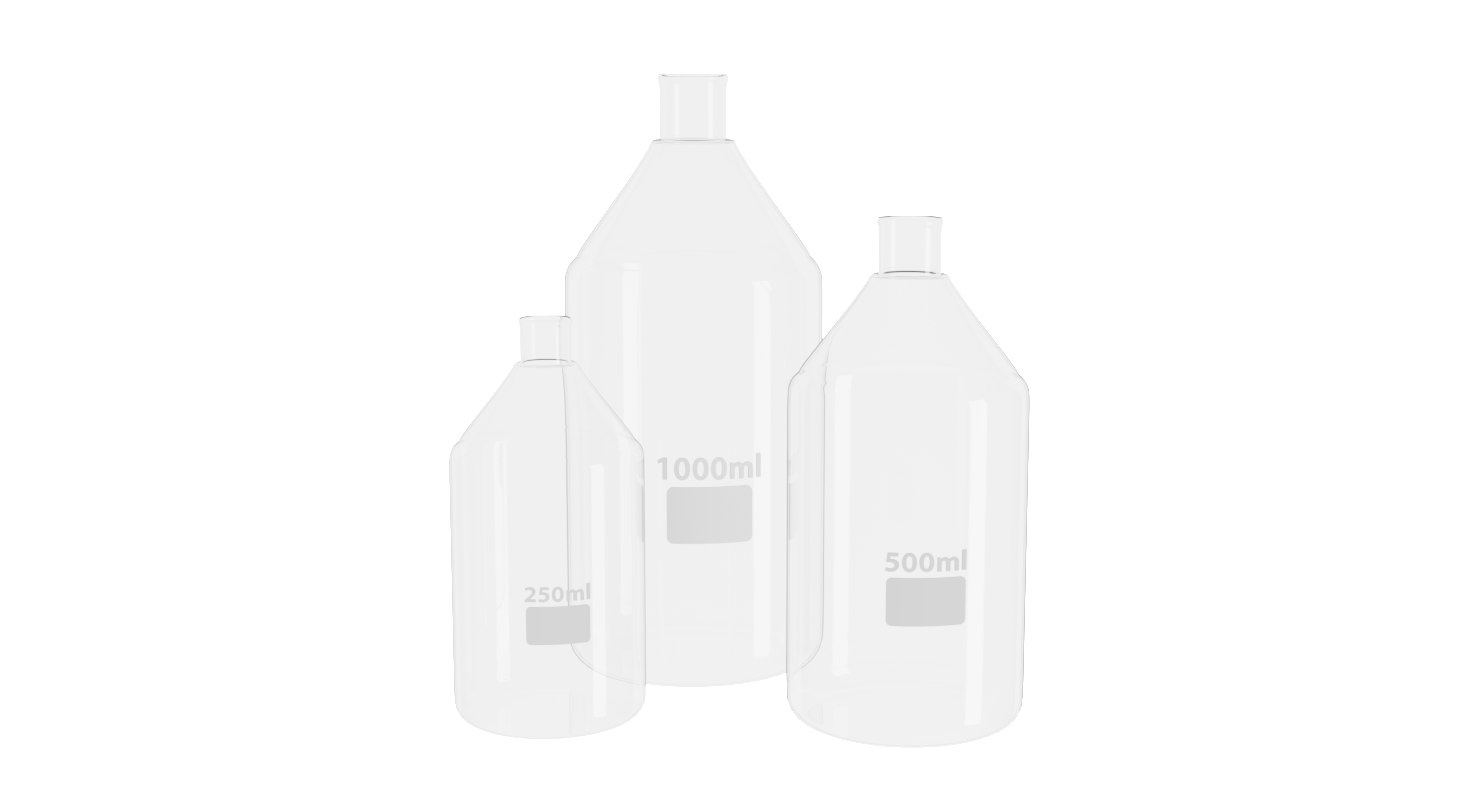 3D tooled neck bottles 3 model - TurboSquid 1416961