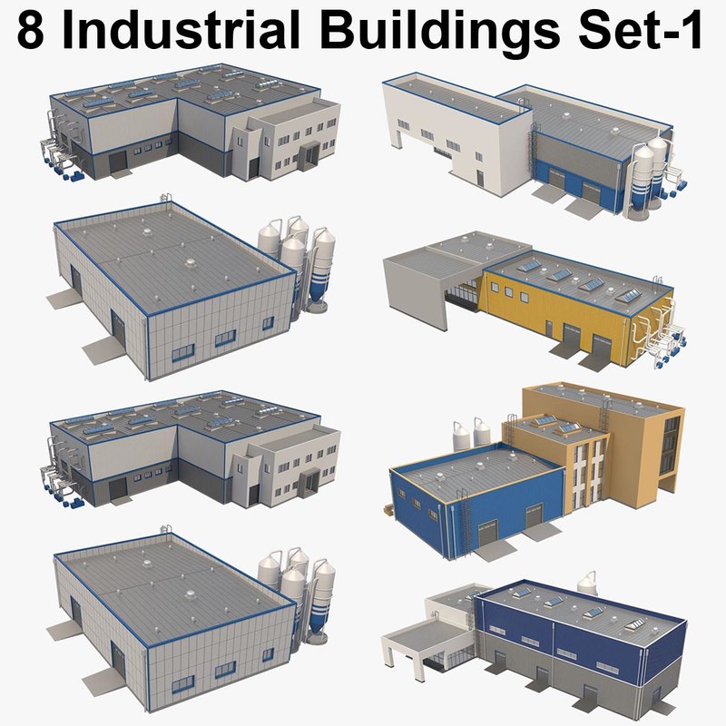 3D model industrial building - TurboSquid 1163188