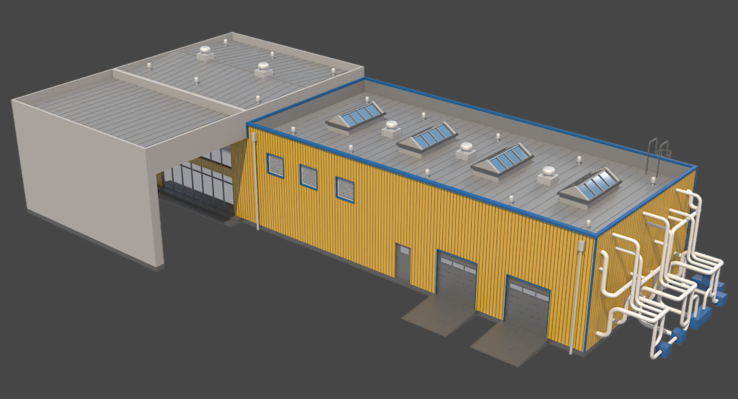 modèle 3D de 8 Collection de bâtiments industriels 01 - TurboSquid 1163188