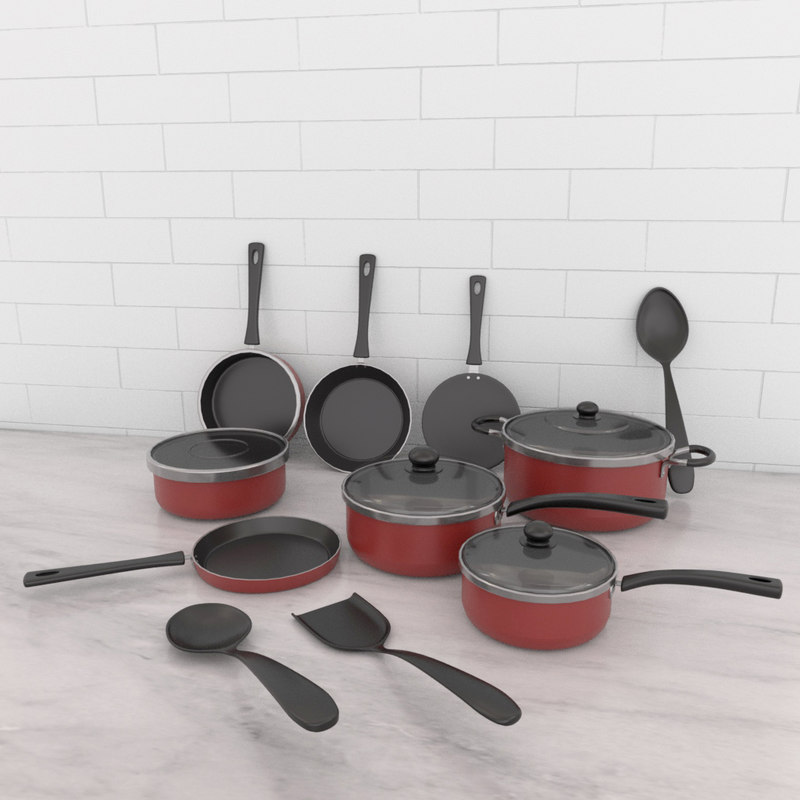 3D model cookware kitchen - TurboSquid 1417066