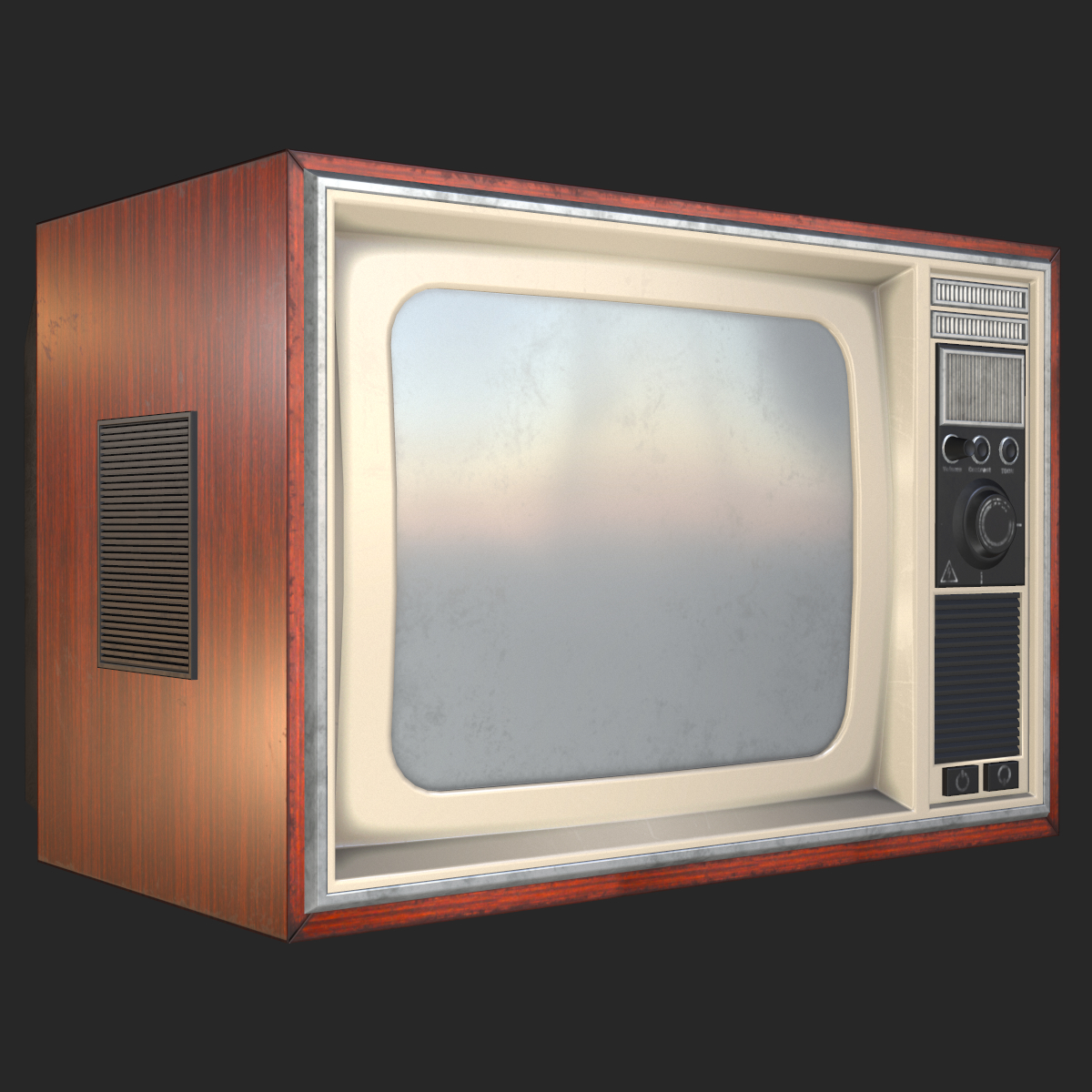 Retro television 1980s model - TurboSquid 1417079