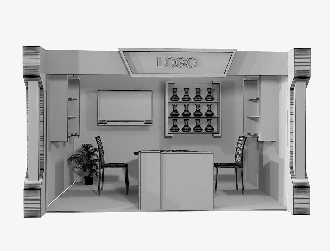 Stand exhibition booth 3D - TurboSquid 1417207