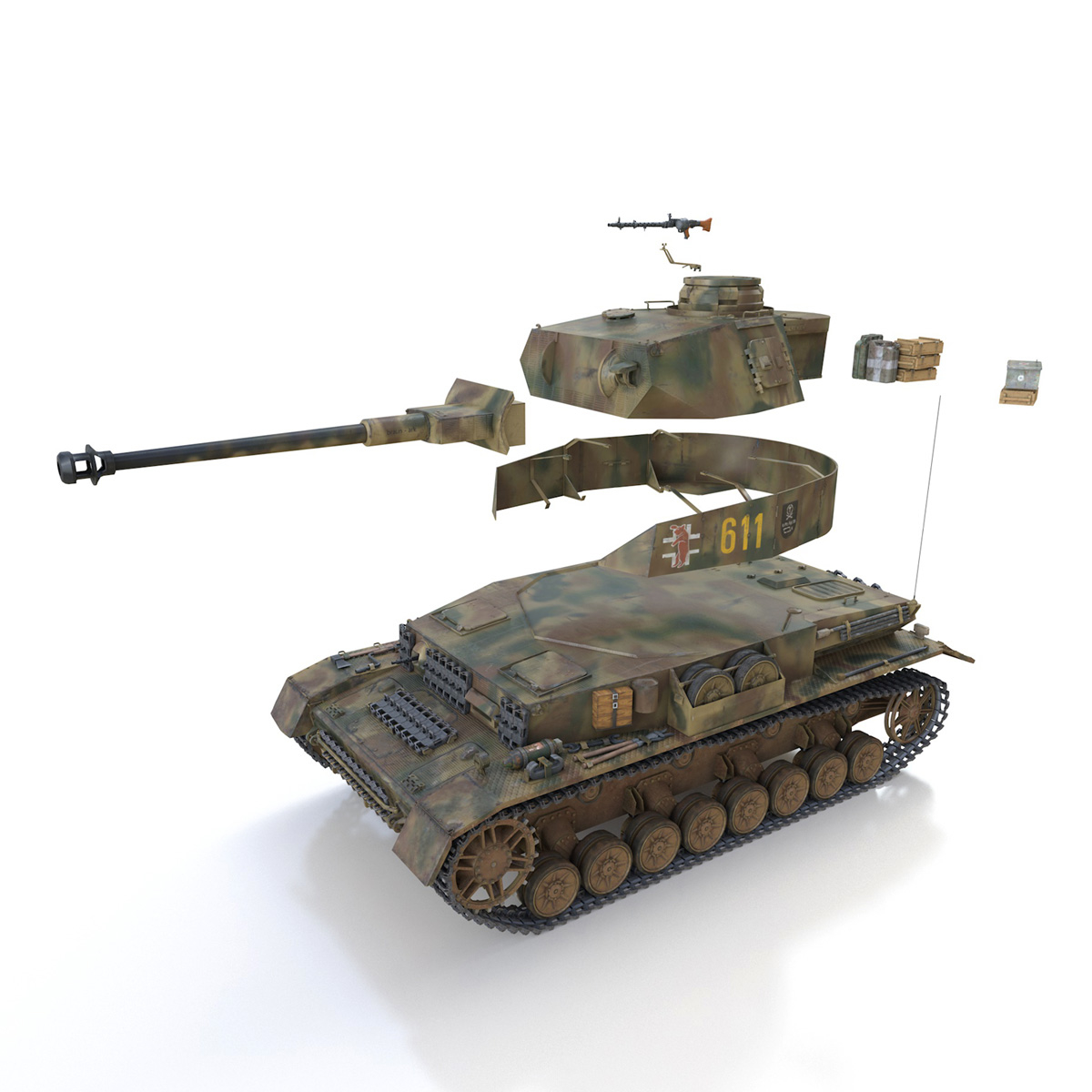 3D german panzer 4 ausf - TurboSquid 1417215
