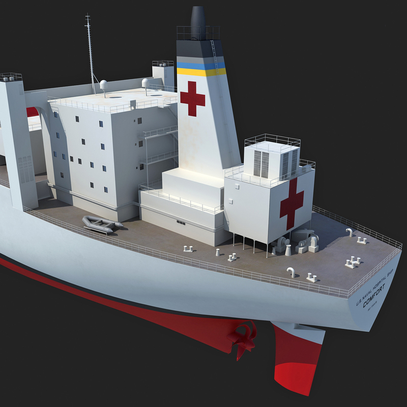 3d model usns comfort t-ah-20 hospital