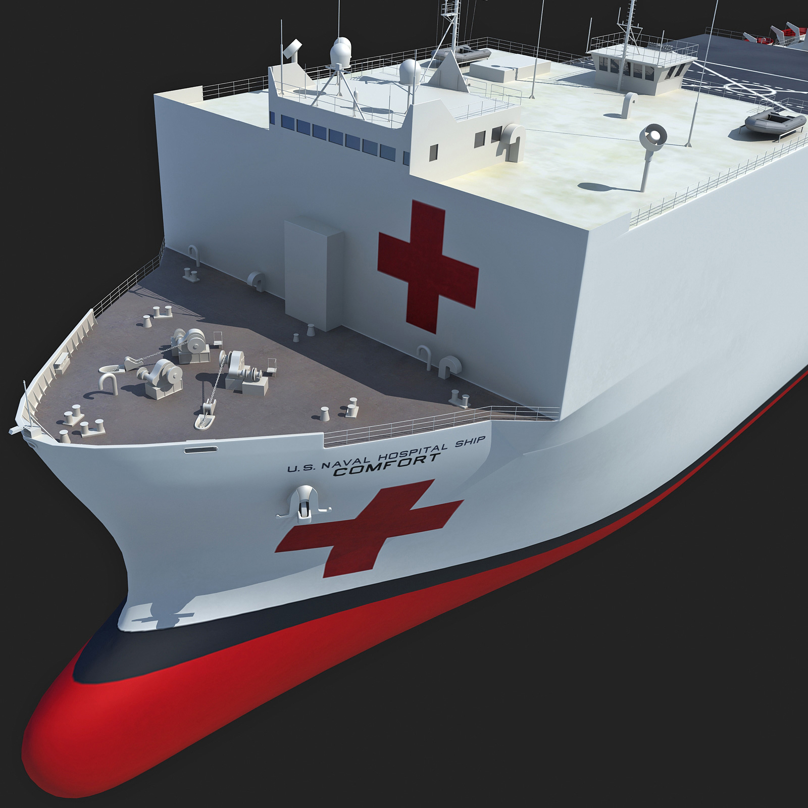 3d model usns comfort t-ah-20 hospital