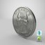 3d model quarter modeled realistic