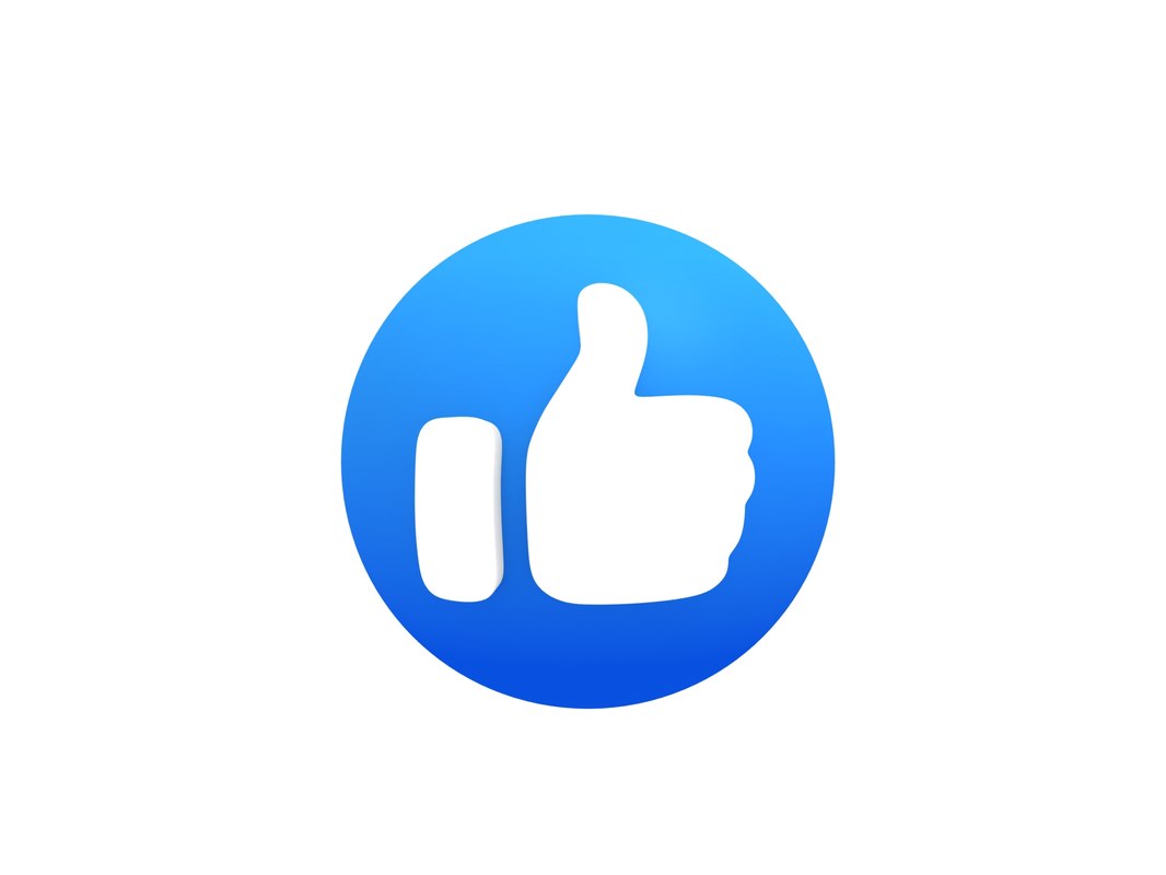 Facebook button model - TurboSquid 1417527