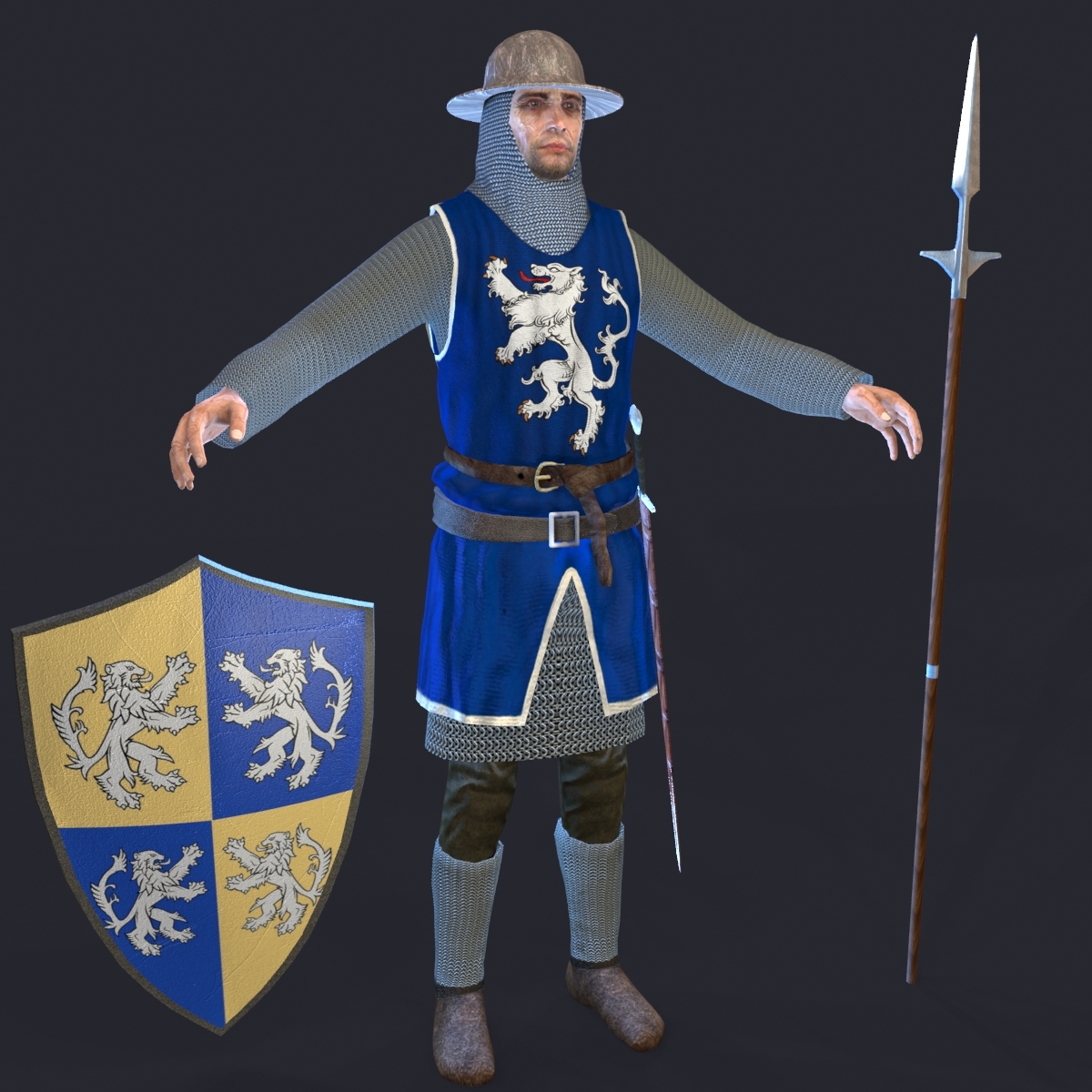 modelo 3d Lancero medieval - TurboSquid 1417546