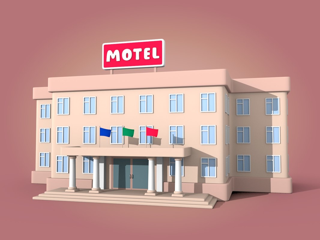 Cartoon motel 3D model - TurboSquid 1417545