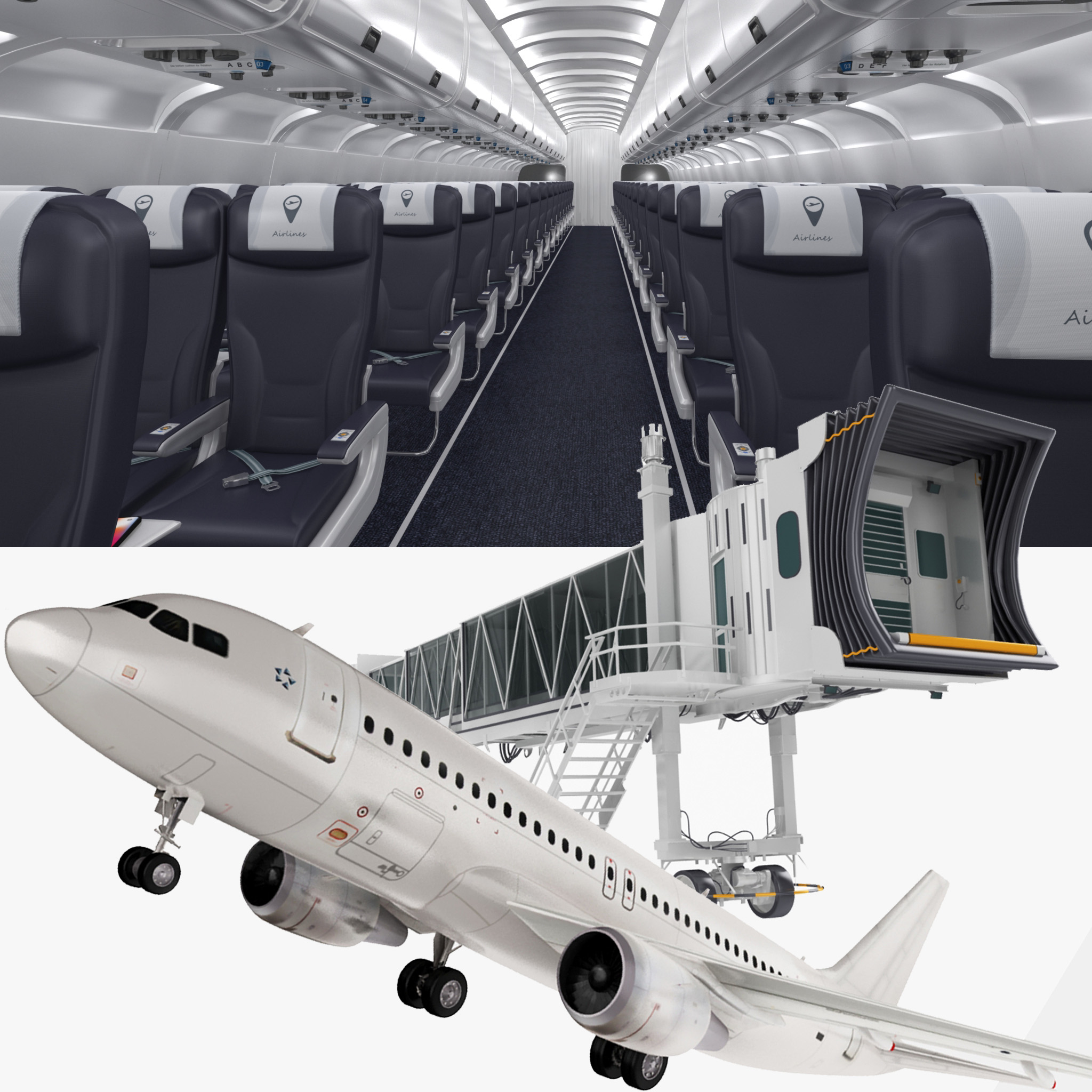 Airplane jet way interior 3D - TurboSquid 1417739