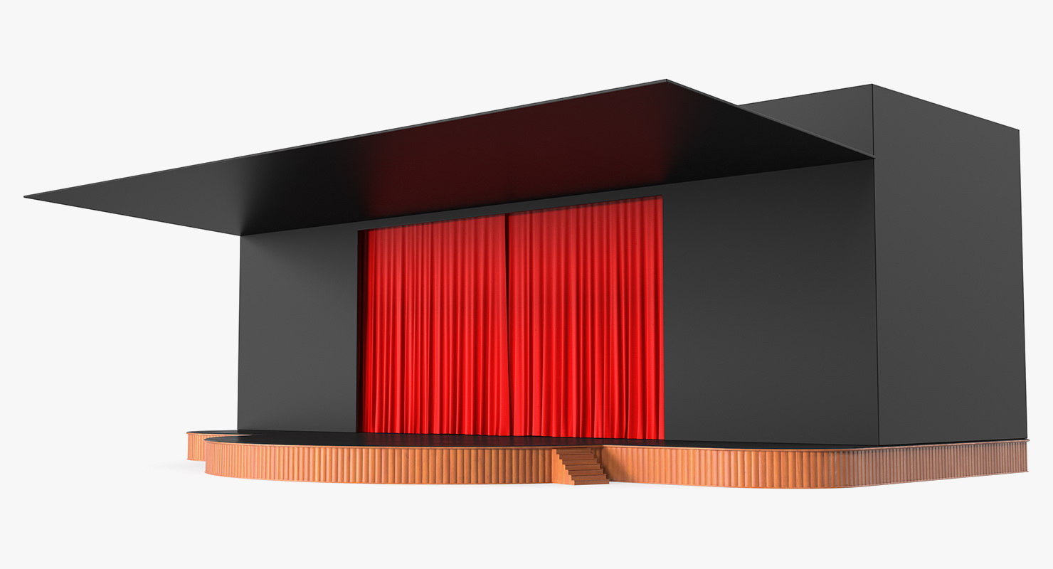 Simple theater stage 3D model - TurboSquid 1417922