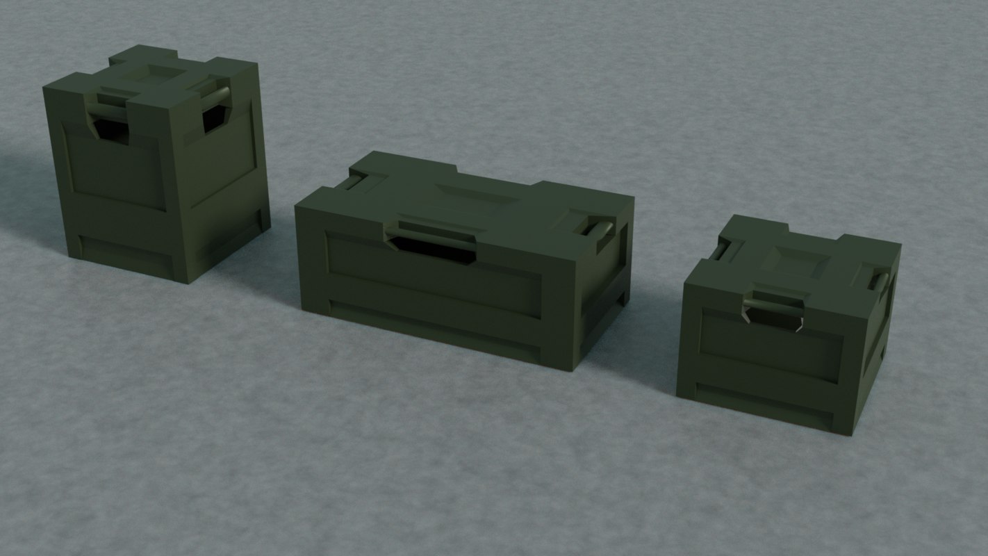 3D sci-fi military box model - TurboSquid 1417752