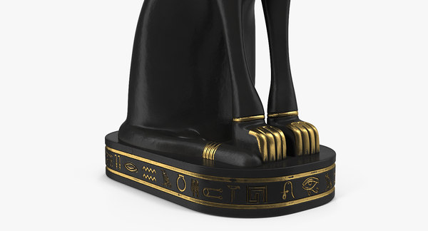 3D model egyptian cat statue black - TurboSquid 1417844