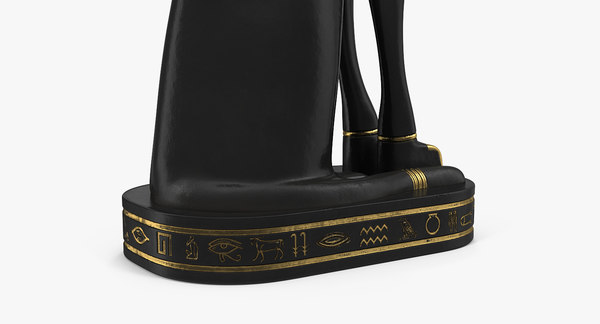 3D model egyptian cat statue black - TurboSquid 1417844