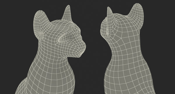 3D model egyptian cat statue black - TurboSquid 1417844