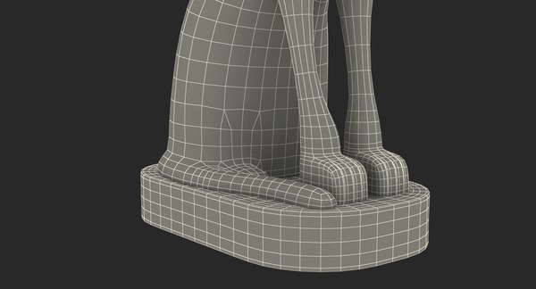 3D model egyptian cat statue black - TurboSquid 1417844