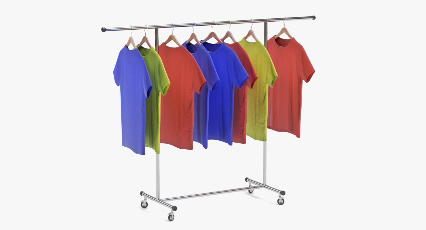 T-shirts stand 3D model - TurboSquid 1417835