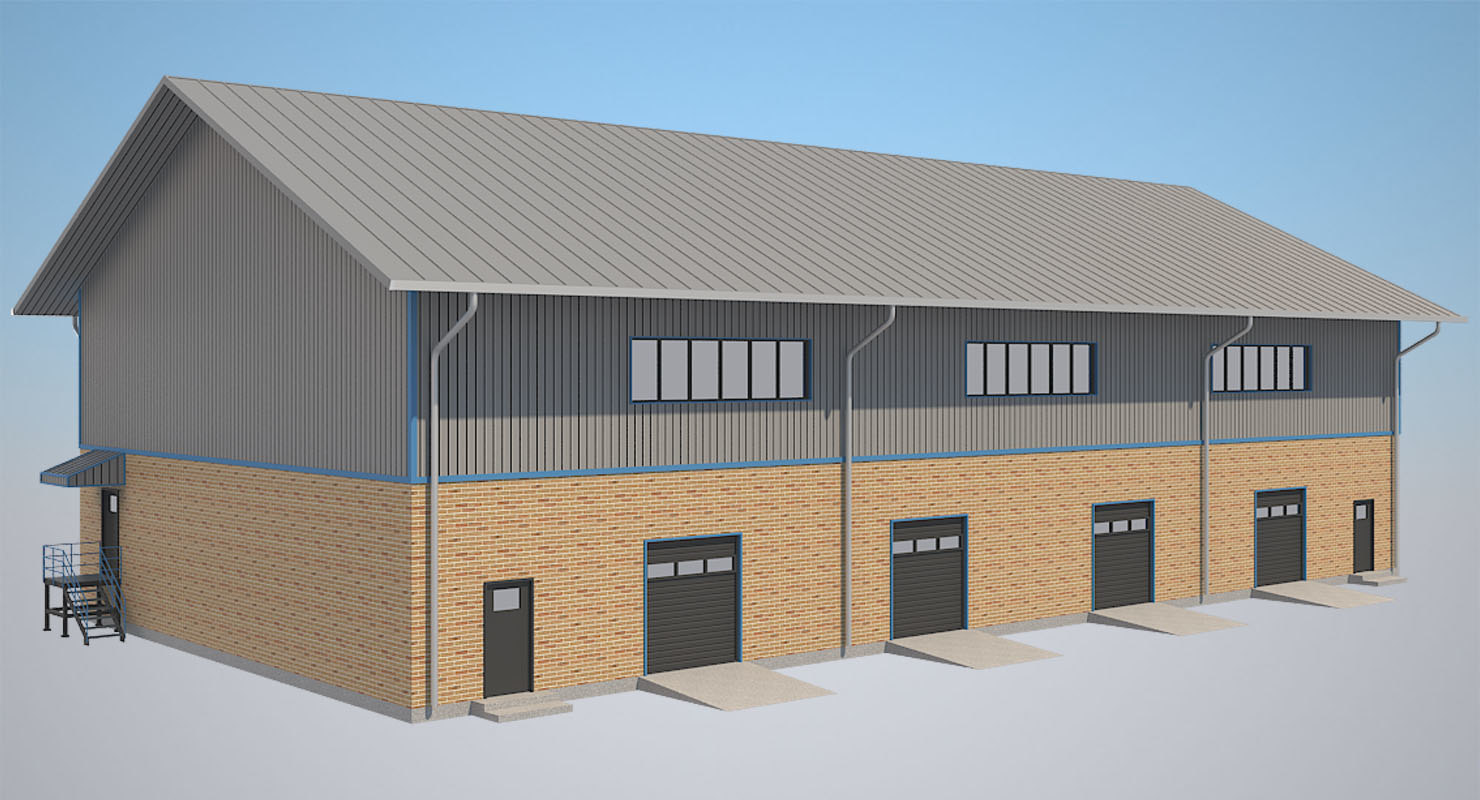 Warehouse building 3D - TurboSquid 1327409