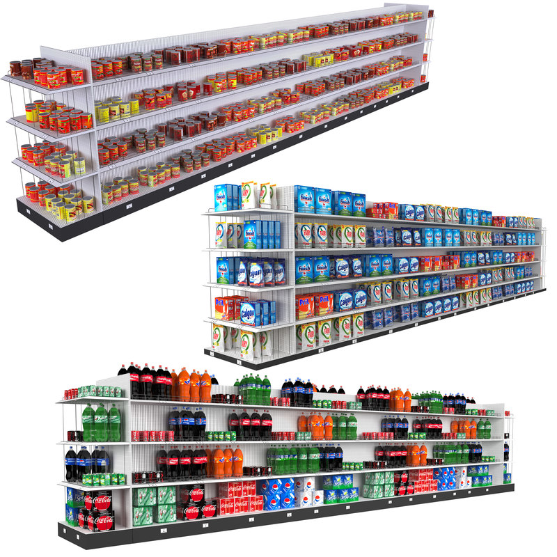 3D grocery store model - TurboSquid 1418040