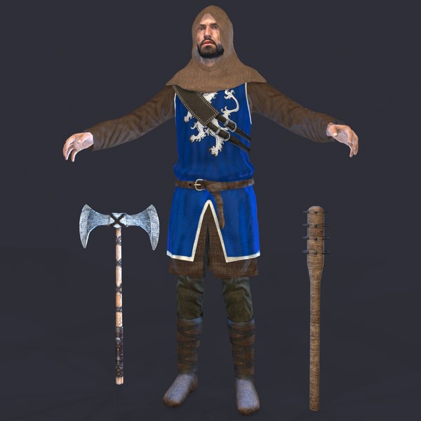 Medieval militia 3D model - TurboSquid 1418033
