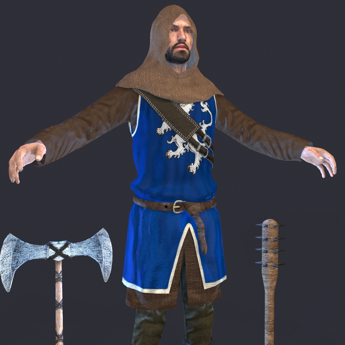 Medieval militia 3D model - TurboSquid 1418033